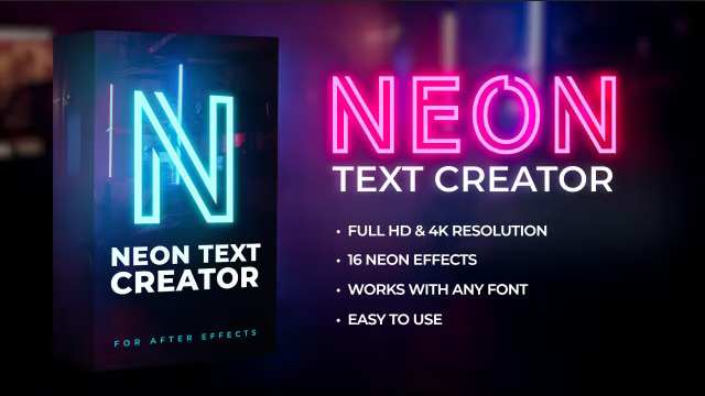 دانلود پریست پریمیر متن نئون Neon Text Creator | گرافیستار
